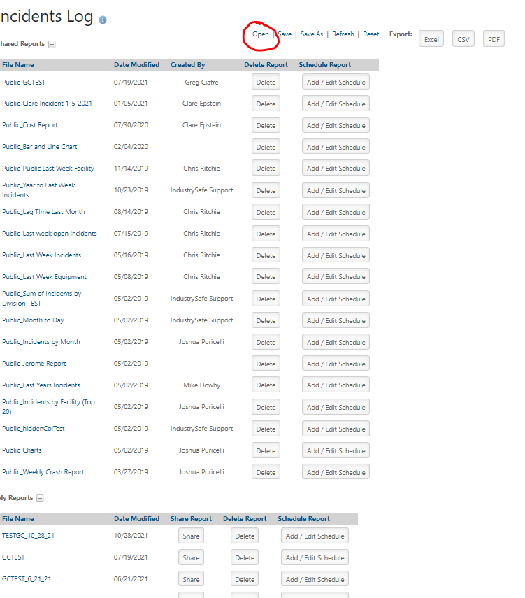 Vector EHS Log Report Analysis Grid Quick Guide