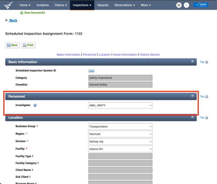 Vector EHS Management Release Notes - 6.23