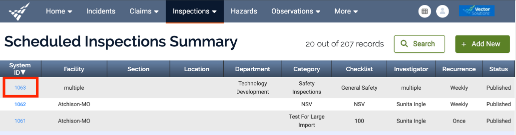 Vector EHS Management Release Notes - 6.23