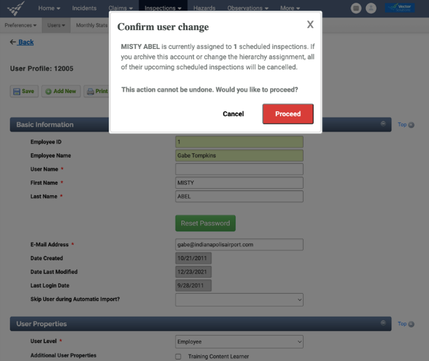 Vector EHS Management Release Notes - 6.23
